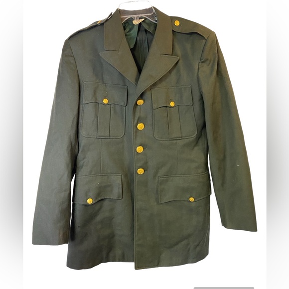 military | Jackets & Coats | Vintage Green Wool Us Army Military Coat ...